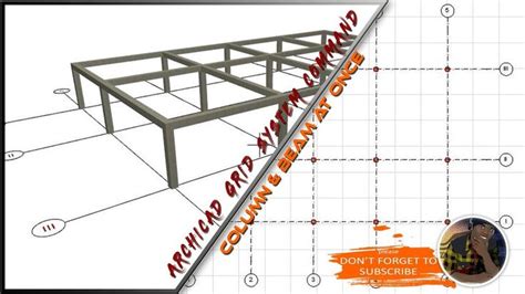 ARCHICAD Grid System Command Draw Grid With Column And Beam