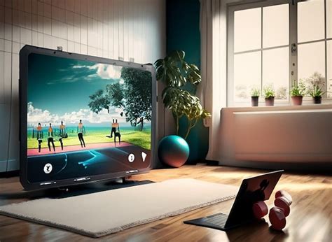 Premium Photo A Space For Virtual Workout Sessions Gym Interior