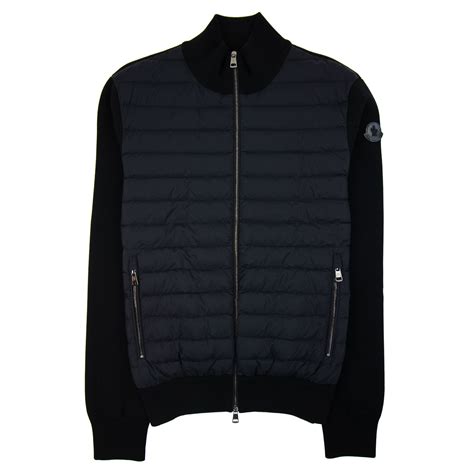 Moncler Padded Cotton Cardigan Black 999 Onu