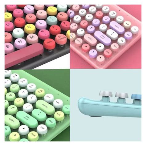 Kit Teclado E Rato Bluetooth Qw02 86 Teclas Sem Fios Verde