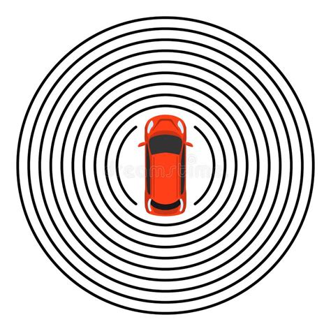 Autonomous Car Top View Self Driving Vehicle Stock Vector Illustration Of Highway Assist