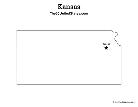 Free Printable State Map Of Kansas With Cities Labeled The 50