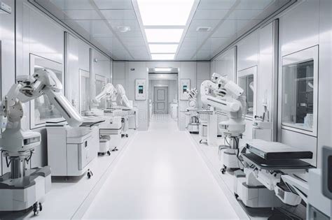 Cleanroom With Robotics Machines And Equipment For High Tech Research