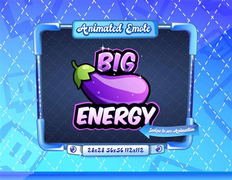 Animated Static Big Energy Twitch Emote Totallyglamco