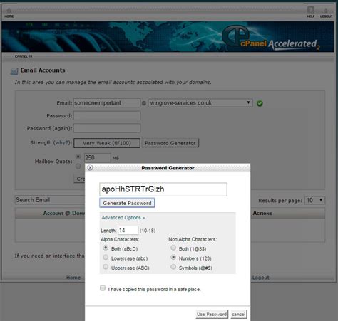Email Server Configuration Wingrove Services