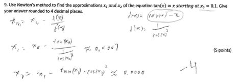 Solved Use Newton S Method To Find The Approximations X Chegg
