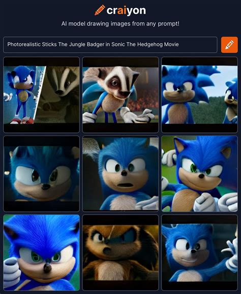 Photorealistic Sonic Characters From Craiyon Ai Rsonicthemovie
