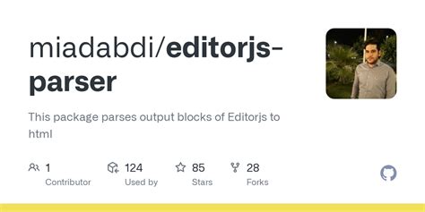 Github Miadabdieditorjs Parser This Package Parses Output Blocks Of Editorjs To Html
