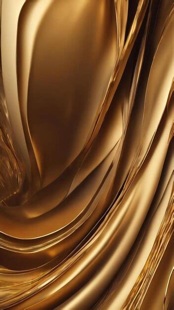 부드러운 선을 가진 추상적인 금색 배경 프리미엄 Ai 생성 이미지