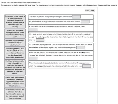 solved n you match each example with the science that