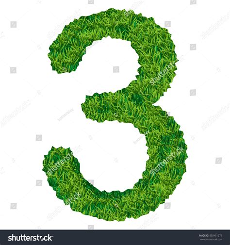 Number Three Grass Stock Illustration 535451275 Shutterstock
