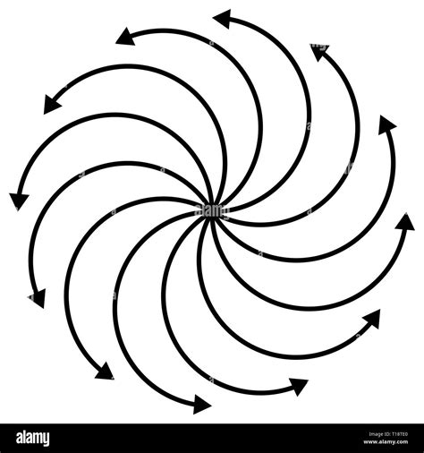 Cyclic Rotating Curved Arrows On White Editable Stock Photo Alamy