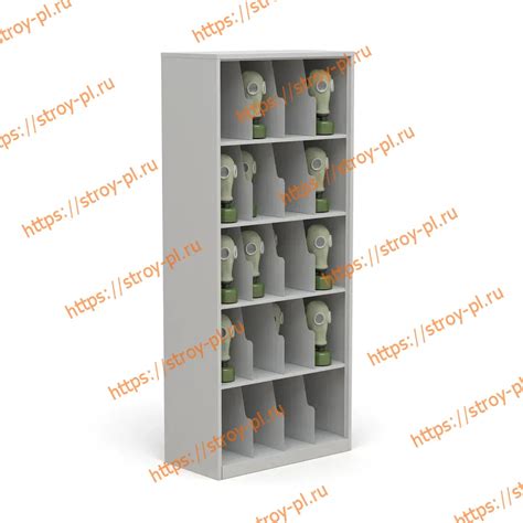 Шкафы для противогазов металлические с дверями