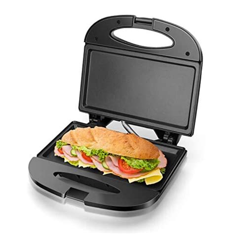 Single Sandwich Toastie Maker Deep Fill Sandwich Toaster With Non Stick Flat Grill Plates