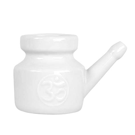 Ckepdyeh 350ml Ceramic Neti Pot Nose Cleaning Pot Leakproof Spout Pot