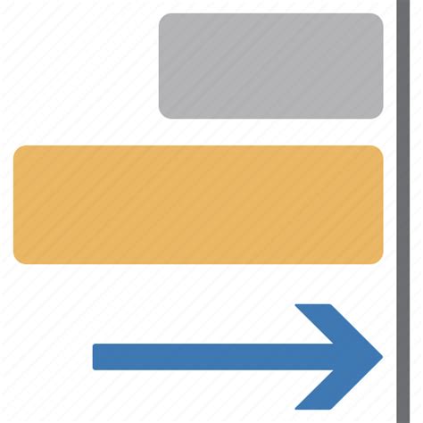 Align Arrow Document File Processing Right Word Icon