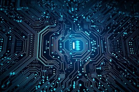 Premium Ai Image Abstract Blue Circuit Background Of Cryptography