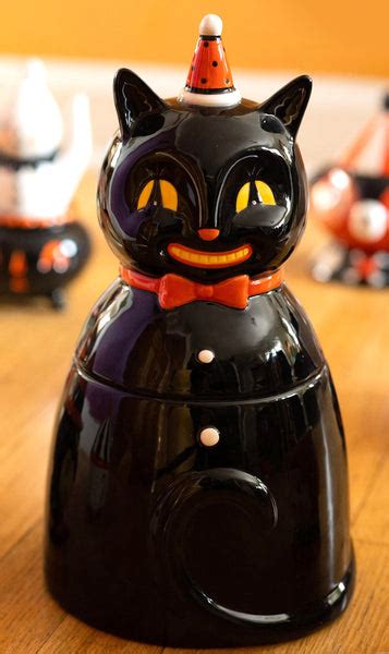 Johanna Parker Jack The Black Cat Cookie Jar Halloween Cookie Jars