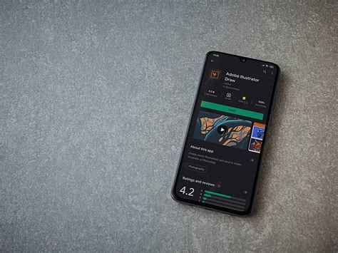 On The Display Of A Device Adobe Illustrator Draw Apps Play Store Page