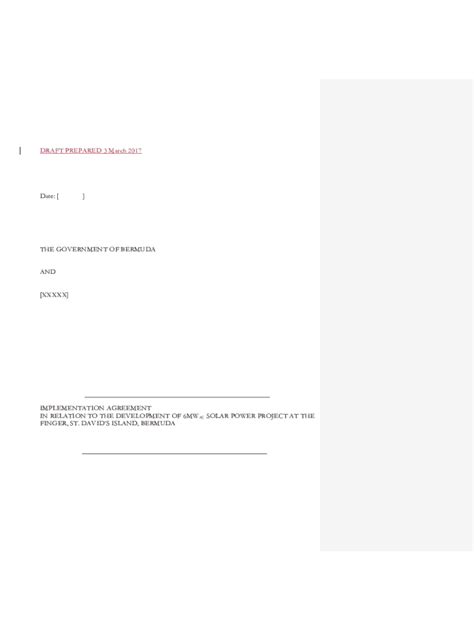 Fillable Online Implementation Agreement Government Of Bermuda Fax