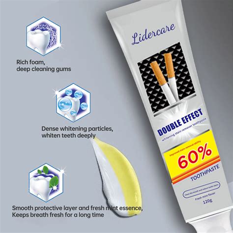 Whitening Stain Remover Toothpaste Teeth Removing Cigarette Stains