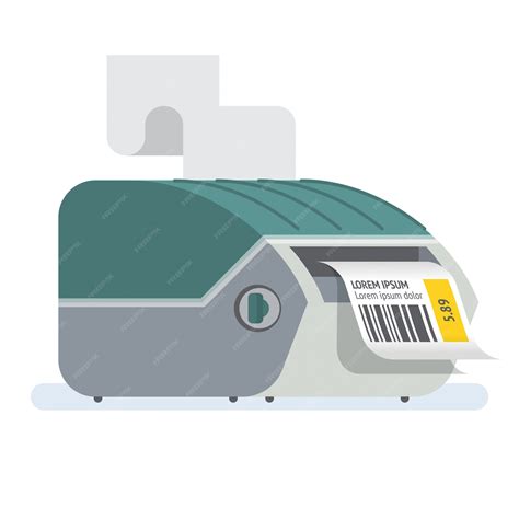 Premium Vector Bar Code Printer Label Printer Icon Illustration