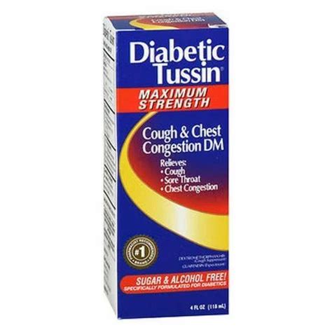 Diabetic Tussin Dm Cough Suppressant Expectorant Maximum Strength 4 Oz