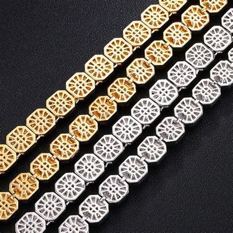 Wholesale New 10mm Clustered Tennis Bracelet White Gold Feelstylejewelry