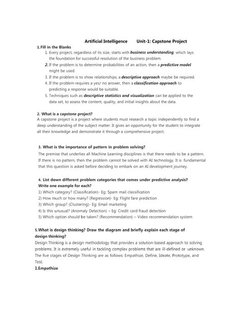 Capstone Project Notes 1xcccz Pdf Computers