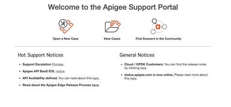 Creating And Managing Support Cases Apigee Edge Apigee Docs