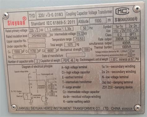Saqib Ali On Linkedin Name Plate Of Ccvt Capacitor Coupling Voltage Transformer For 220kv…