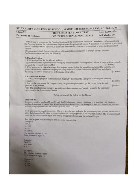 2024 25 Computer Science Semester 1 Practicals Pdf