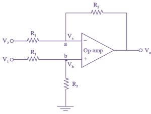 What Is Differential Amplifier Using Op Circuit Diagram Derivation Working
