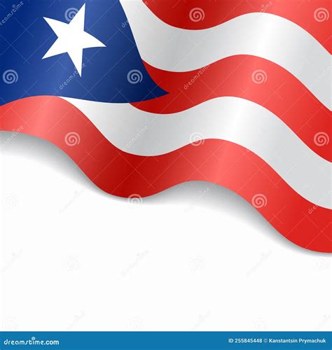Puerto Rican Flag Wavy Abstract Background Vector Illustration Stock