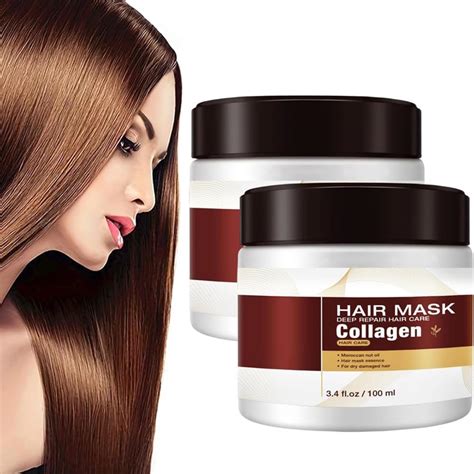 2PCS Collagen Hair Treatment Collagen Hair Mask Conditioning Argan