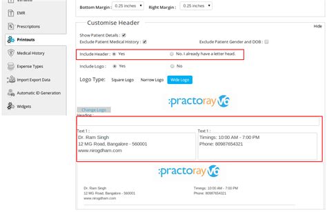 Prescription Print Settings Practo Help