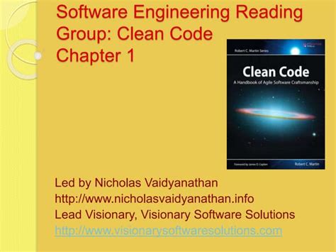Clean Code Software Engineering Ppt
