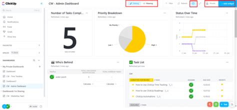 ClickUp Dashboard Tutorial Examples Create Manage