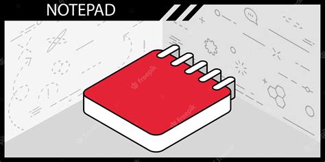 Premium Vector Notepad Isometric Design Icon Vector Web Illustration 3d Colorful Concept