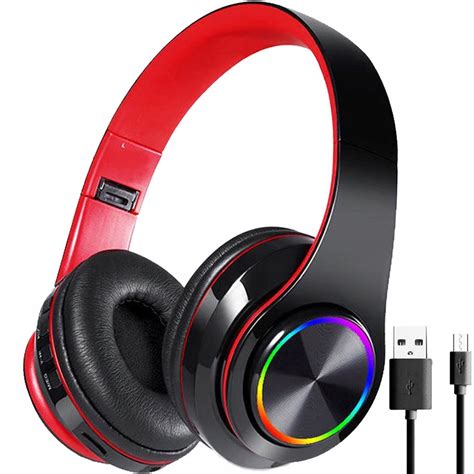 SŁuchawki Bluetooth Bezprzewodowe Mikrofon Led Rgb 12696531443 Oficjalne Archiwum Allegro