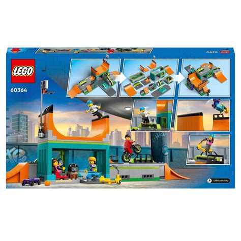 LEGO City 60364 Street Skate Park Set Skateboard Stunts Toy | Smyths ...