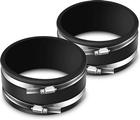 Therwen 2 Pcs 6 Inch Dust Control Flex Cuff With Adjustable Hose Clamps