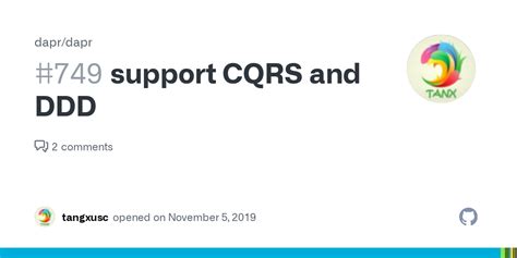 Support Cqrs And Ddd · Issue 749 · Daprdapr · Github