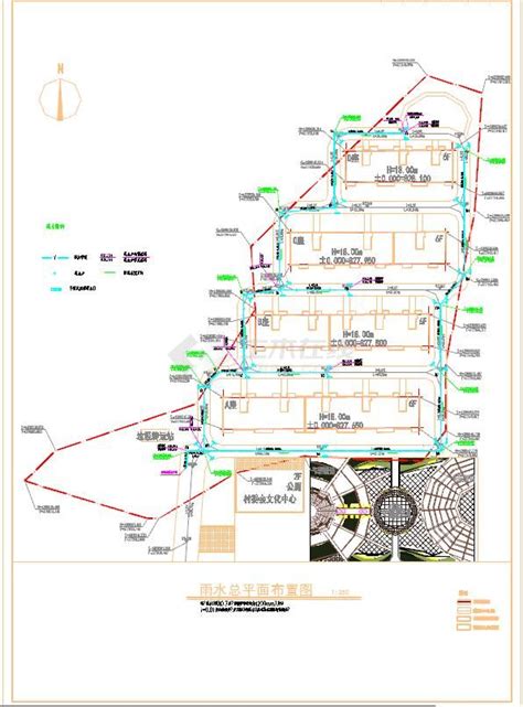 某小区给排水总图（给水、污水、雨水）居住建筑土木在线