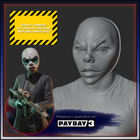 ☘️ Clover Mask Payday 3 ・ 3d File For 3d Printing・cults