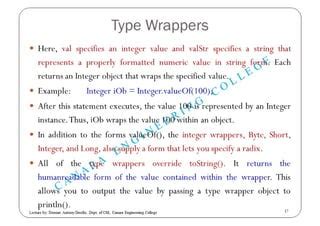 Enumerations Type Wrappers And Autoboxing PPT
