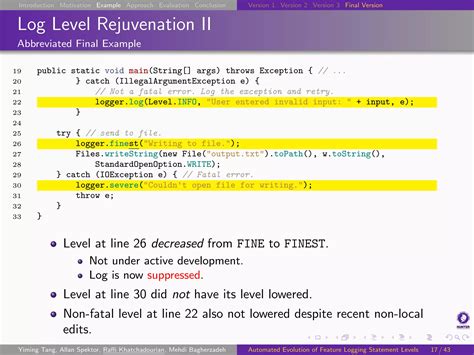 Automated Evolution Of Feature Logging Statement Levels Using Git