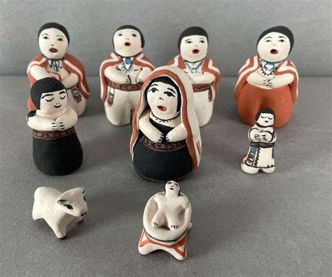 Signed Josie Hand Cochiti Native American Nativity Set Matthew