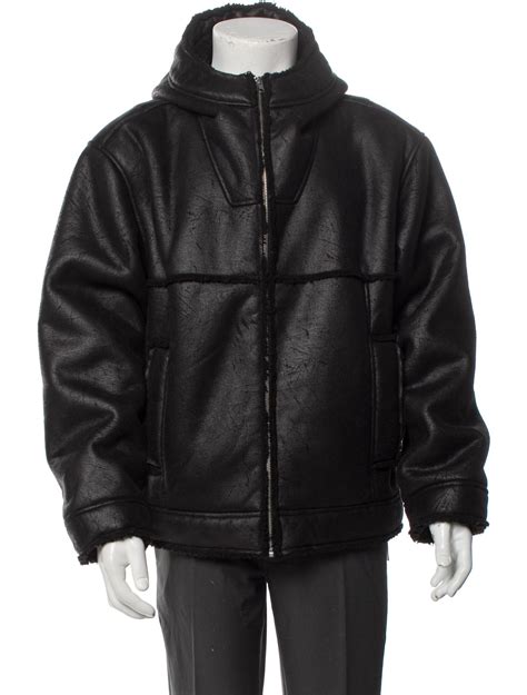 Supreme 2023 Faux Shearling Hooded Puffer Coat Black Outerwear