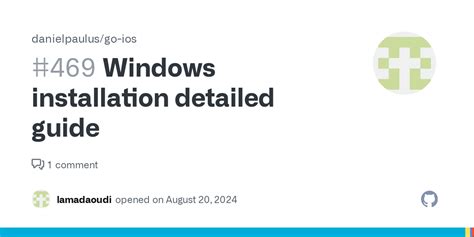 Windows Installation Detailed Guide Issue Danielpaulus Go Ios GitHub